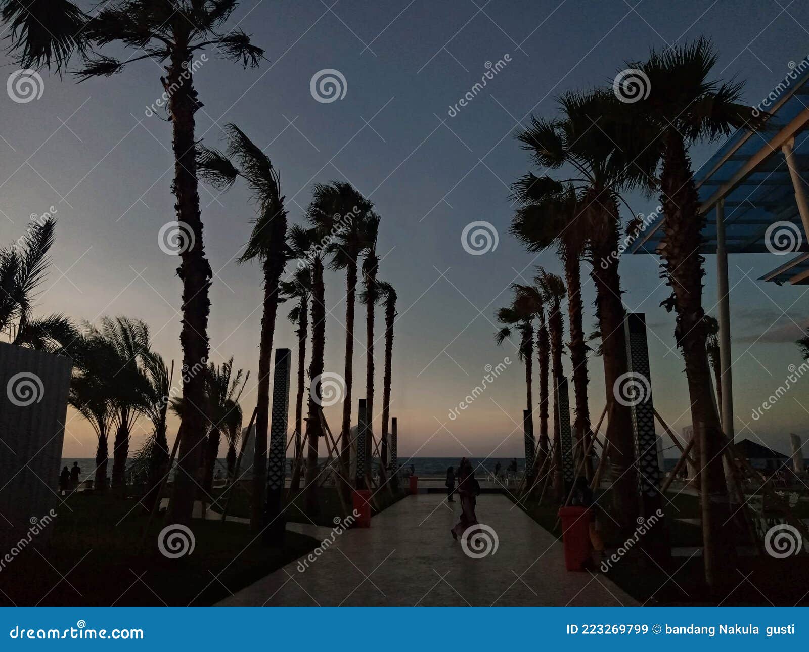 Sunset on the Utama Raya Beach Indonesia Stock Image - Image of raya ...