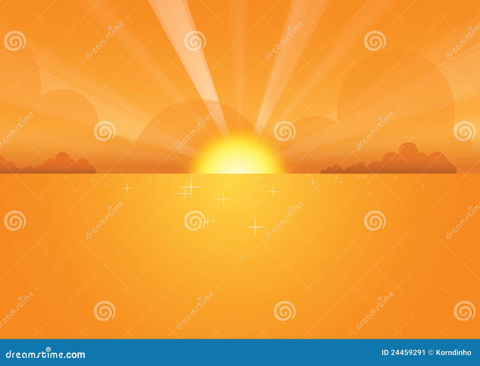 Sunset Vector Background stock vector. Illustration of pink - 24459291