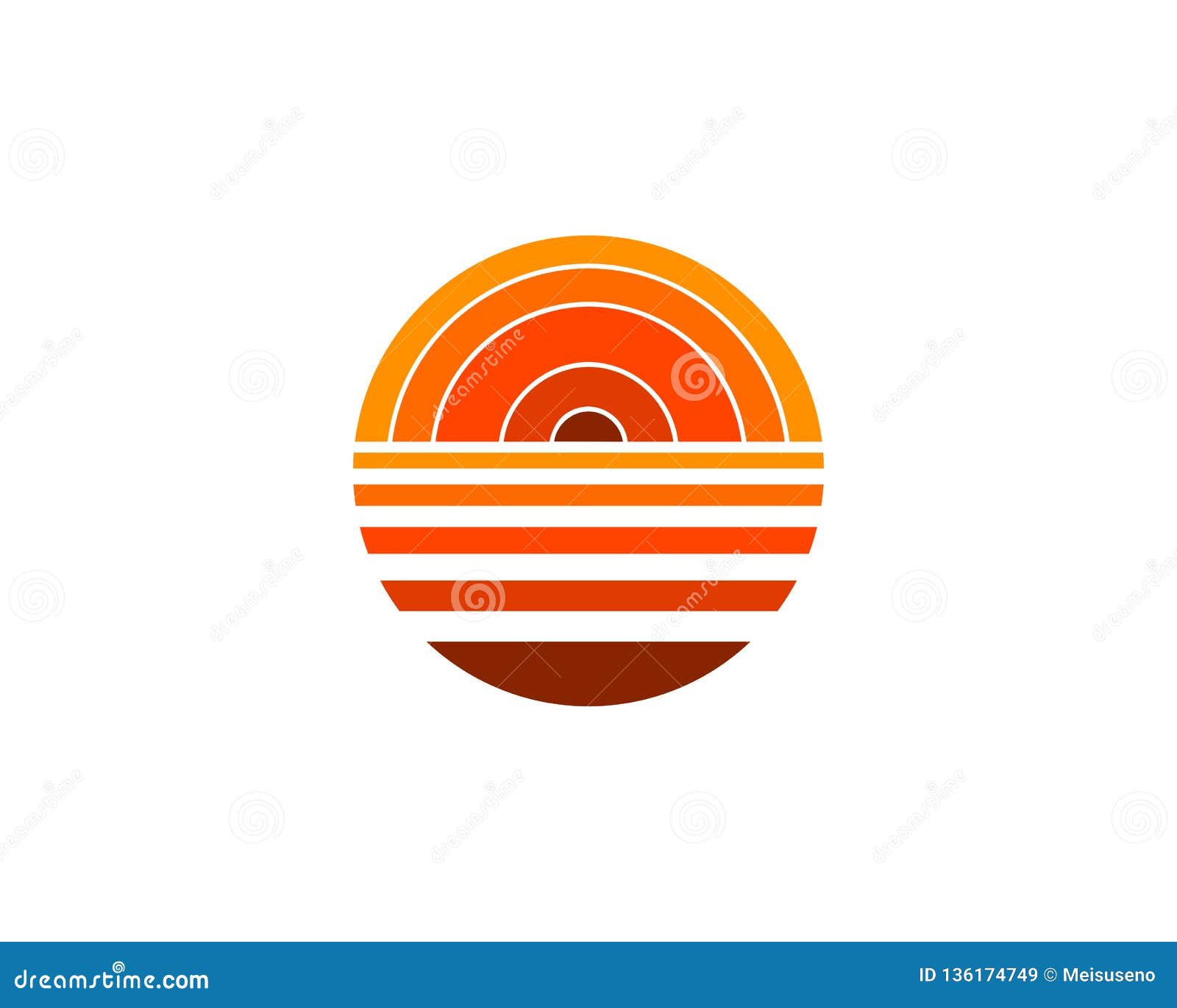 Sunset Vector Logo Icon Design Template Element Stock Vector ...