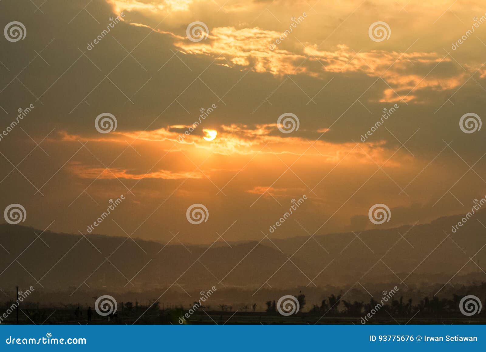 Sunset stock photo. Image of indonesia, java, outdoor - 93775676