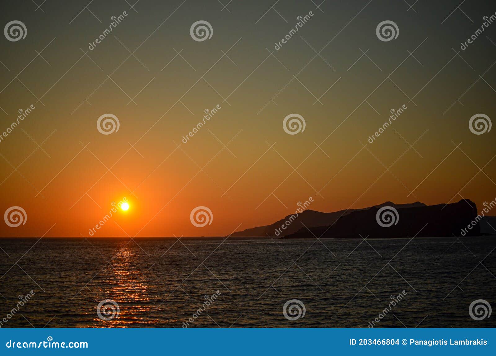 Sunset View from Anafi`s Port Stock Photo - Image of panorama, beauty ...