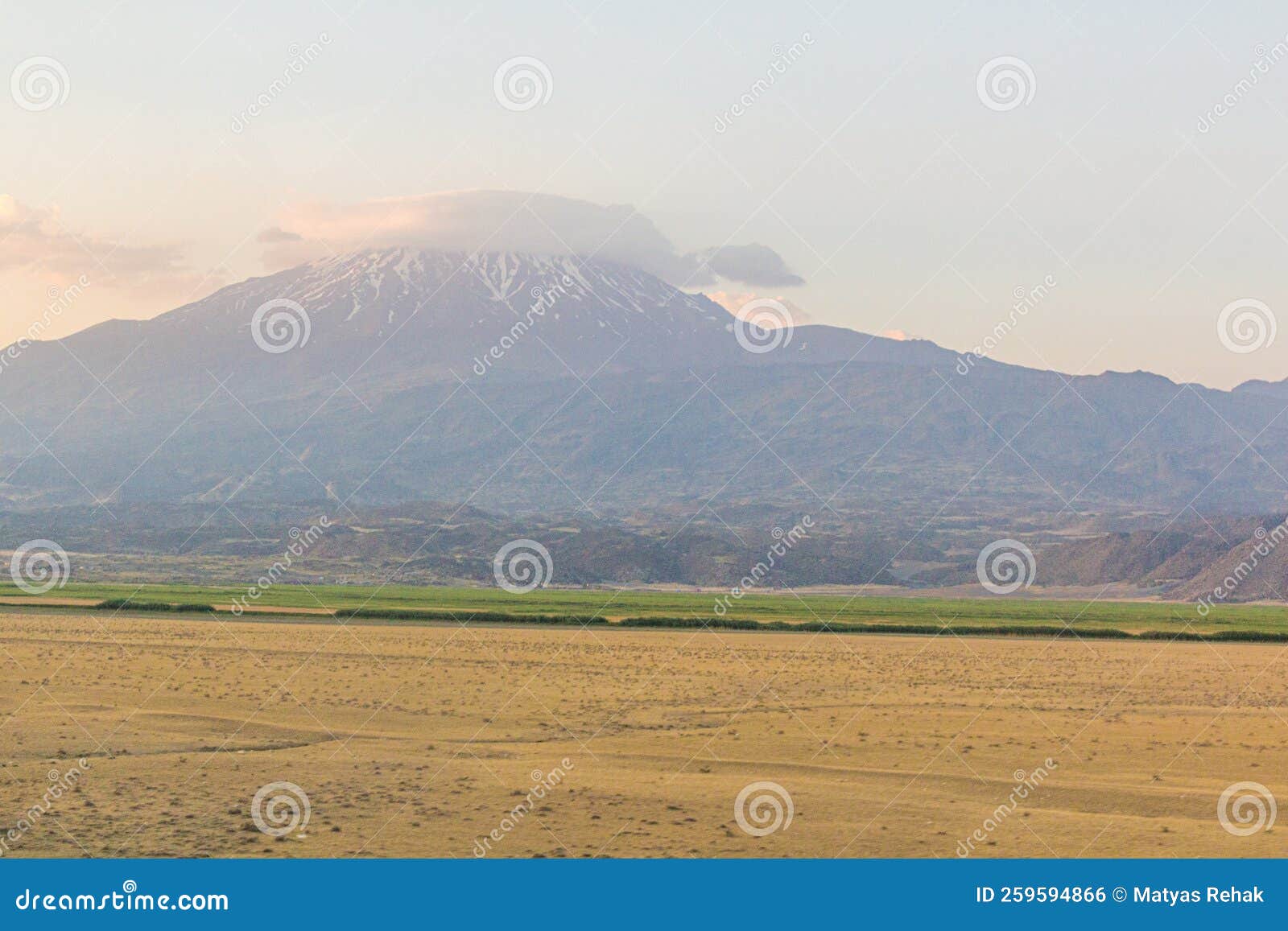 Sunset View of Ararat Mountain, Turk Stock Photo - Image of morning ...
