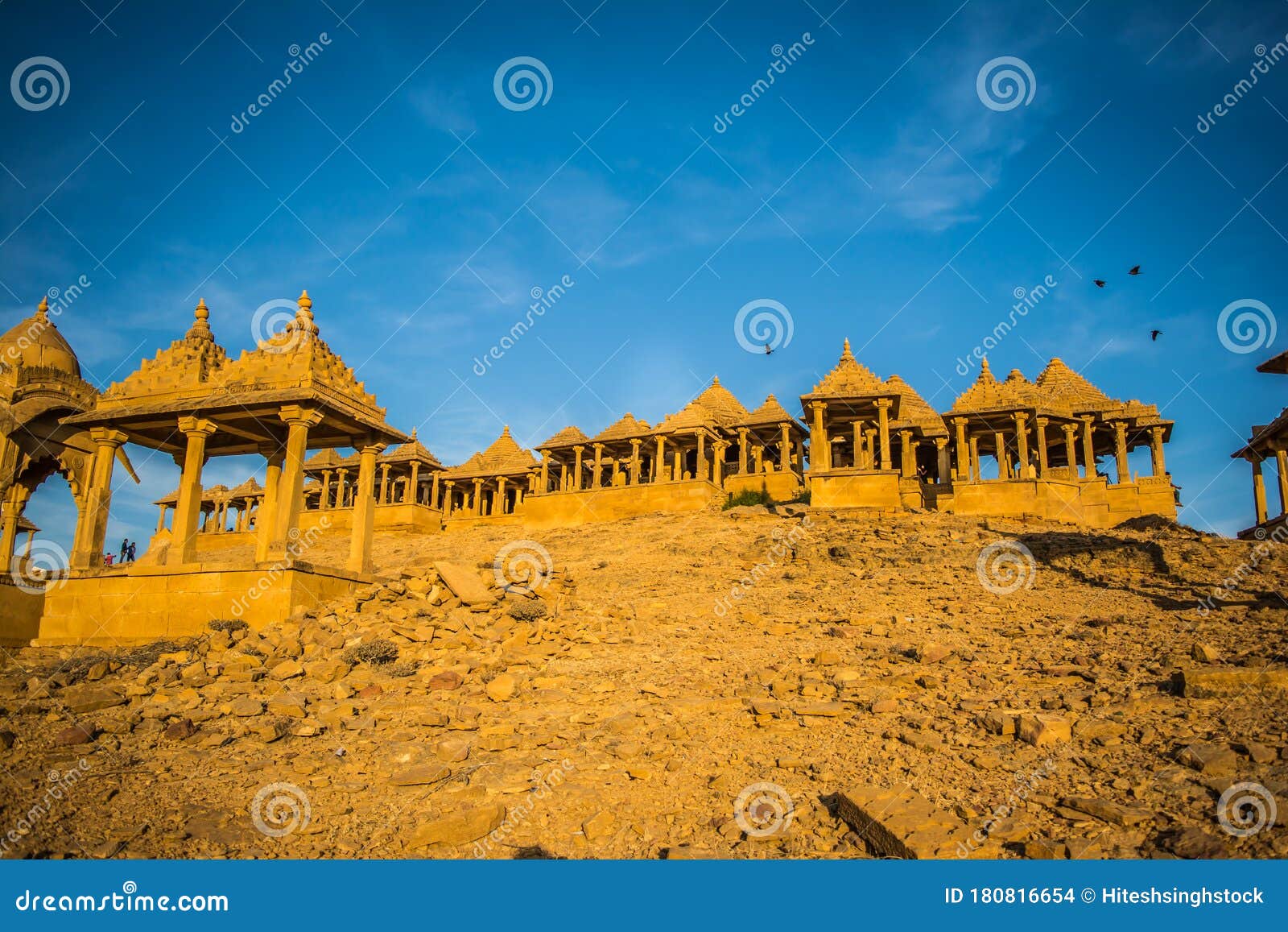 Sunset View at Bara Bagh Jaisalmer, Rajasthan India Stock Photo - Image ...