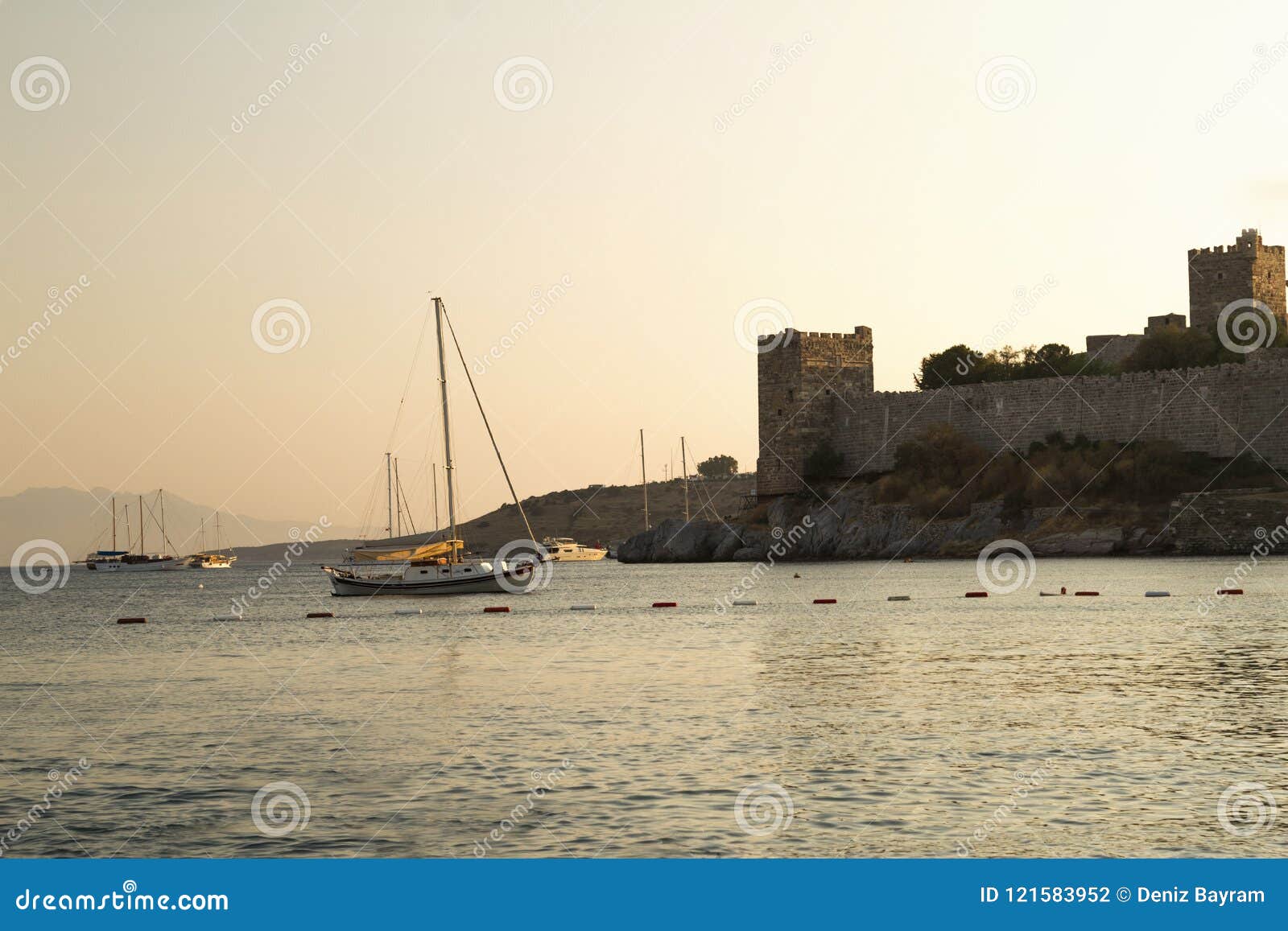 Sunset View from Bodrum Castle Stock Photo - Image of nautical, dock ...