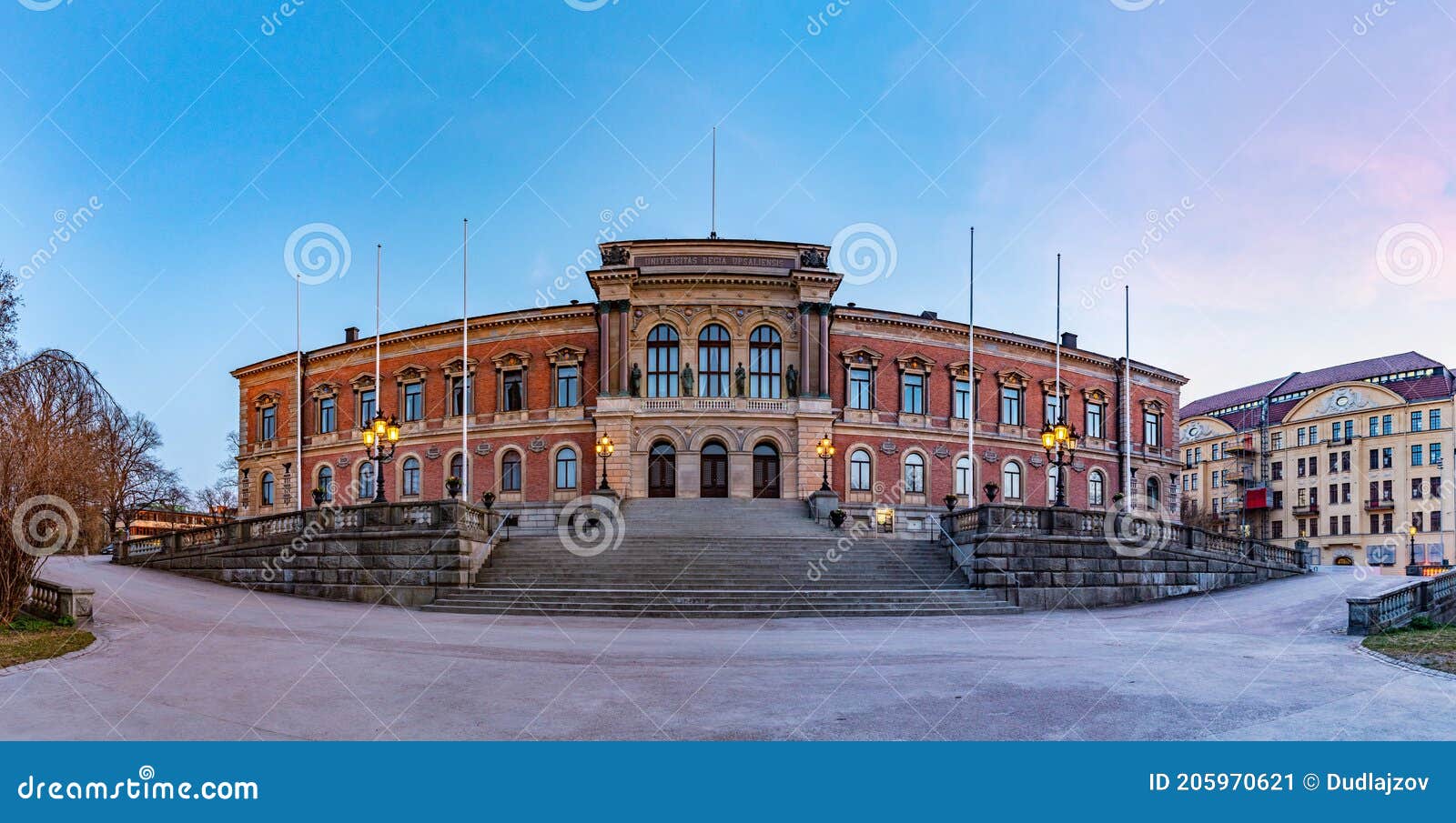 Sunset View of Building of the University of Uppsala in Sweden Stock ...
