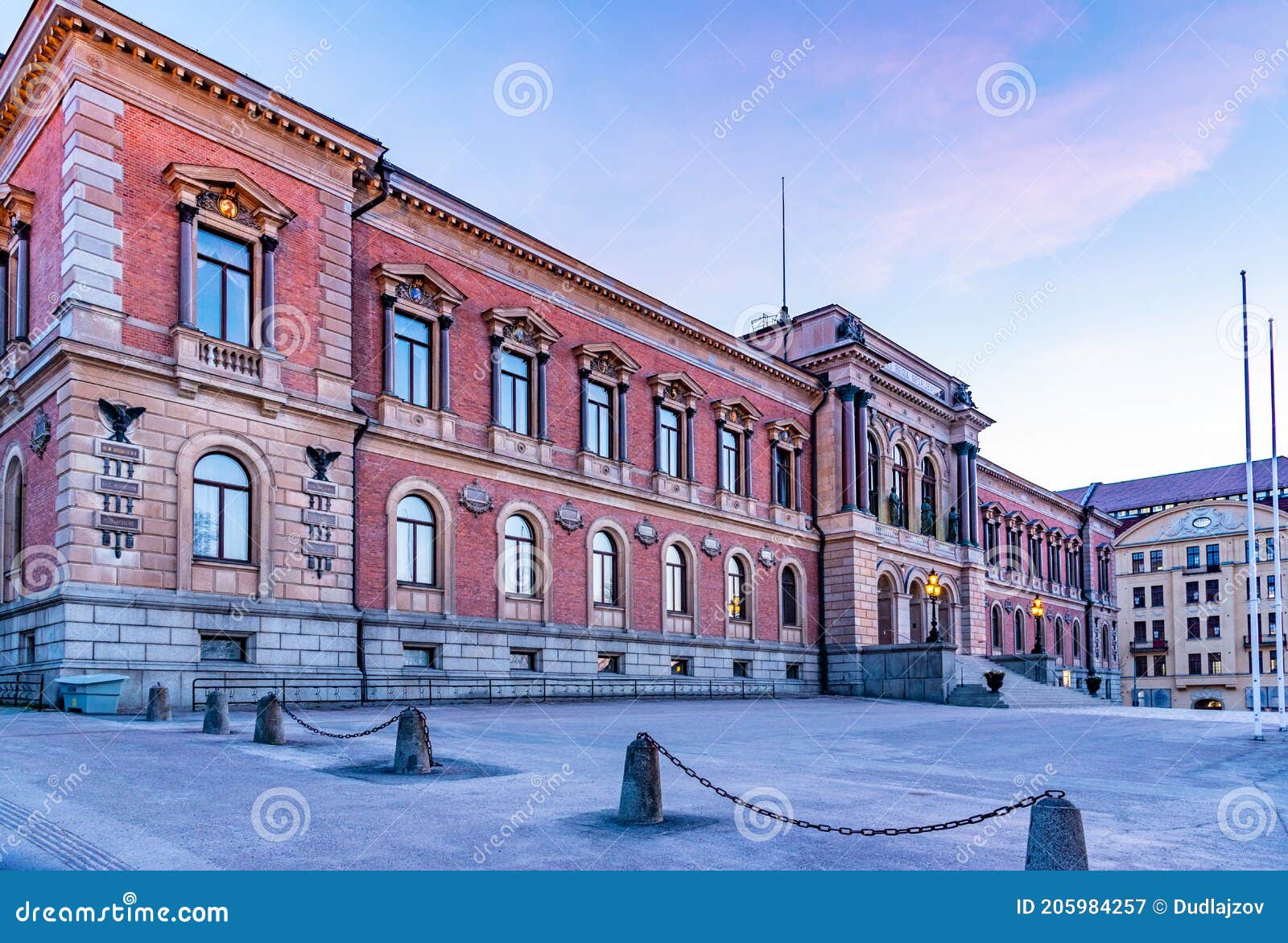 Sunset View of Building of the University of Uppsala in Sweden Stock ...