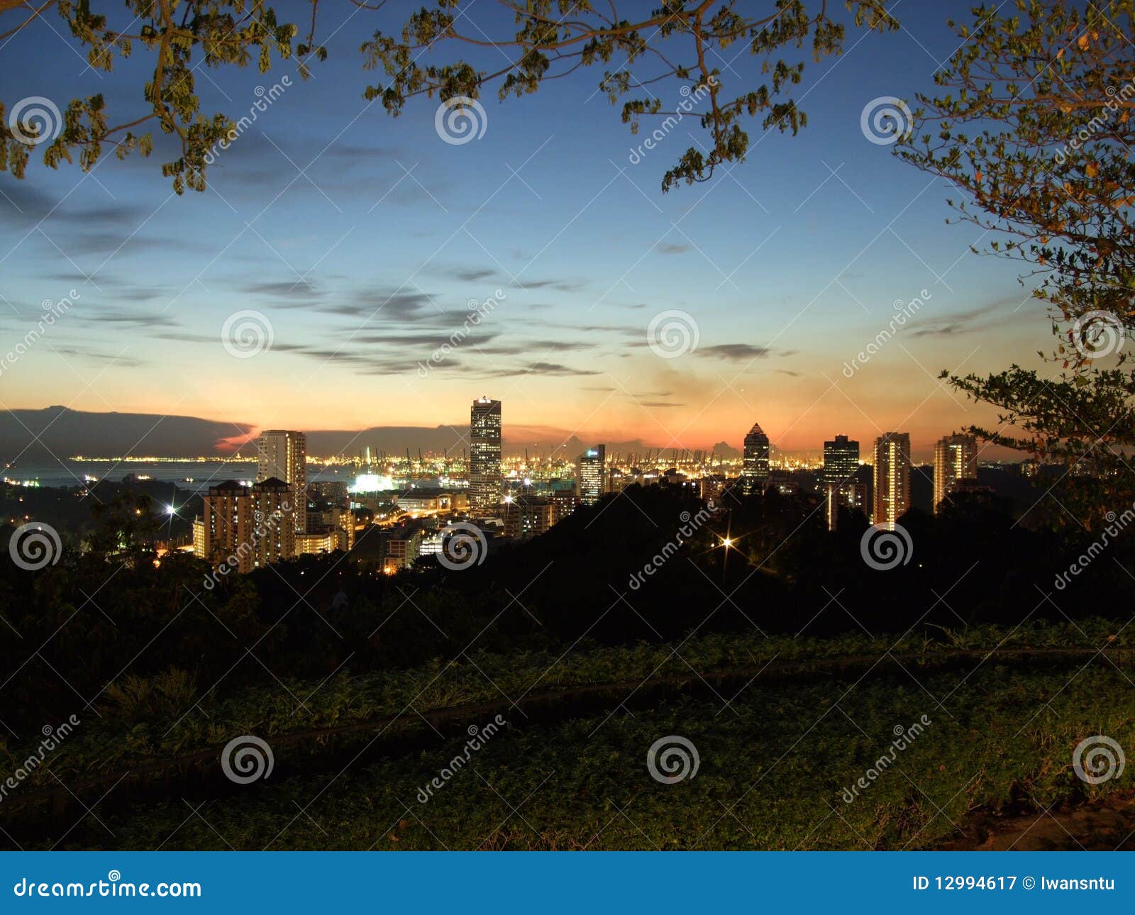 Sunset View of City Buildings Stock Image - Image of cityscape ...