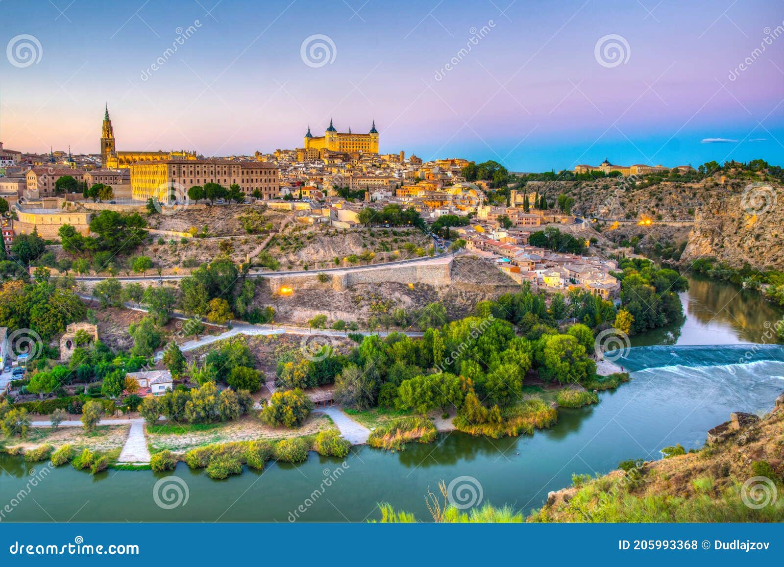 Sunset View of Cityscape of Toledo, Spain Stock Photo - Image of ...
