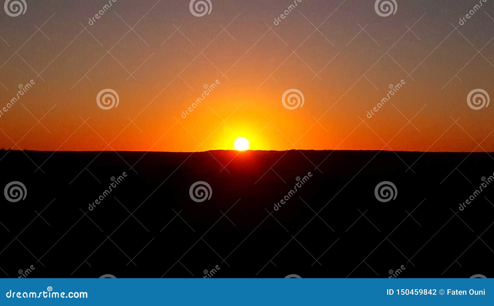 Sunset view from desert stock photo. Image of sunrise - 150459842
