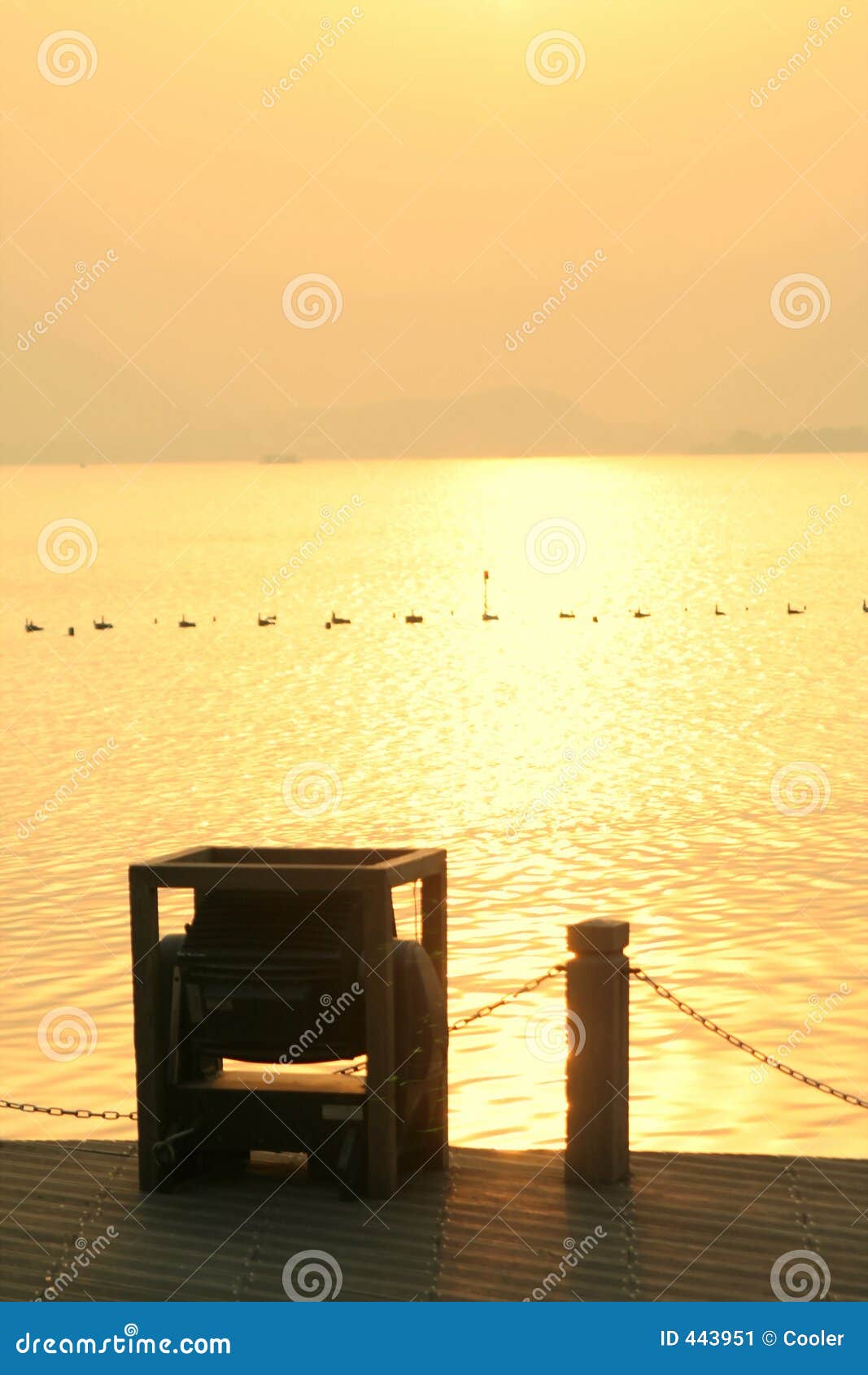 Sunset view on a dock stock image. Image of fence, sundown - 443951