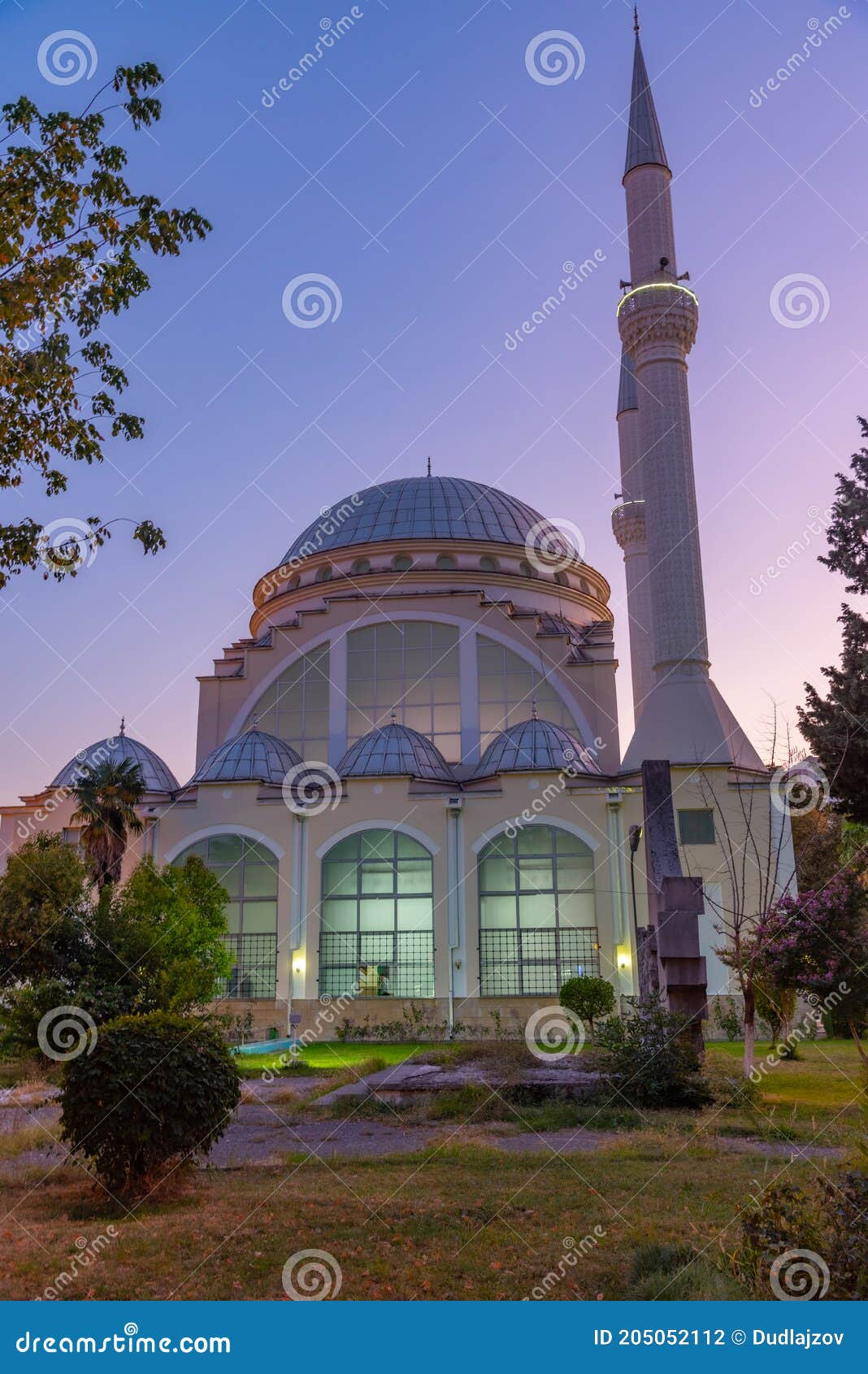 Sunset View of Ebu Bekr Mosque in Shkoder, Albania Editorial ...