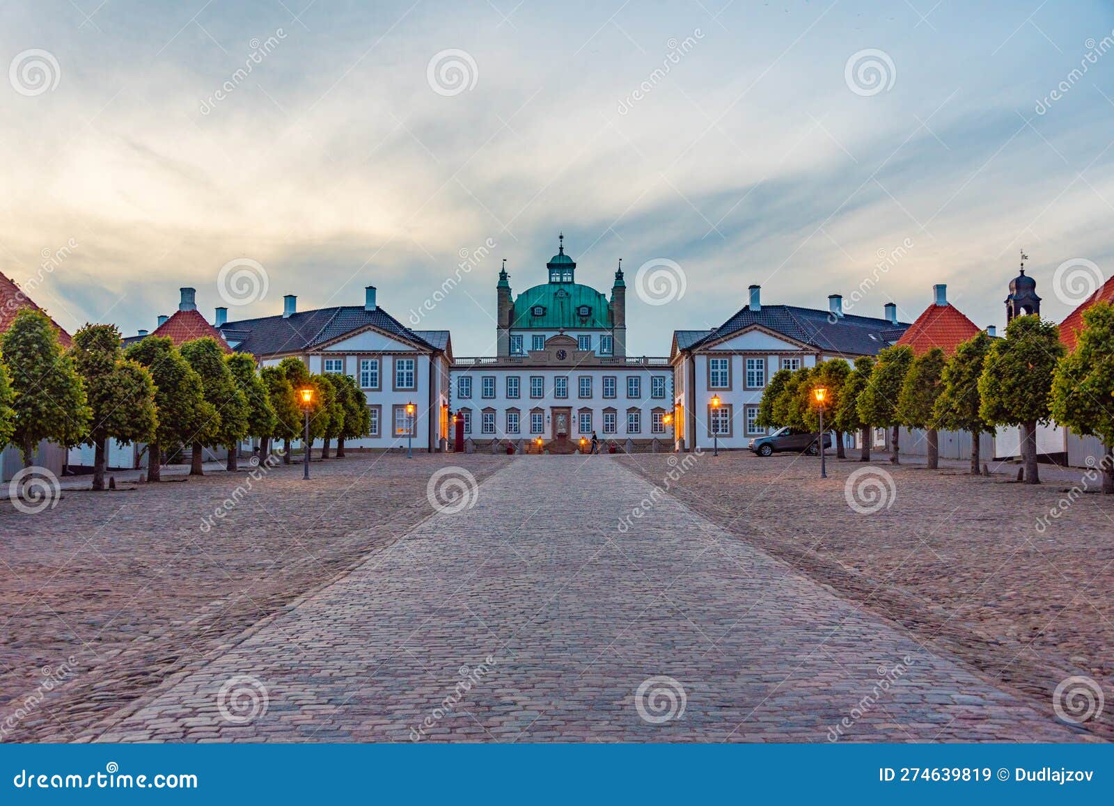 Sunset View of Fredensborg Slot Palace in Denmark Editorial Stock Image ...