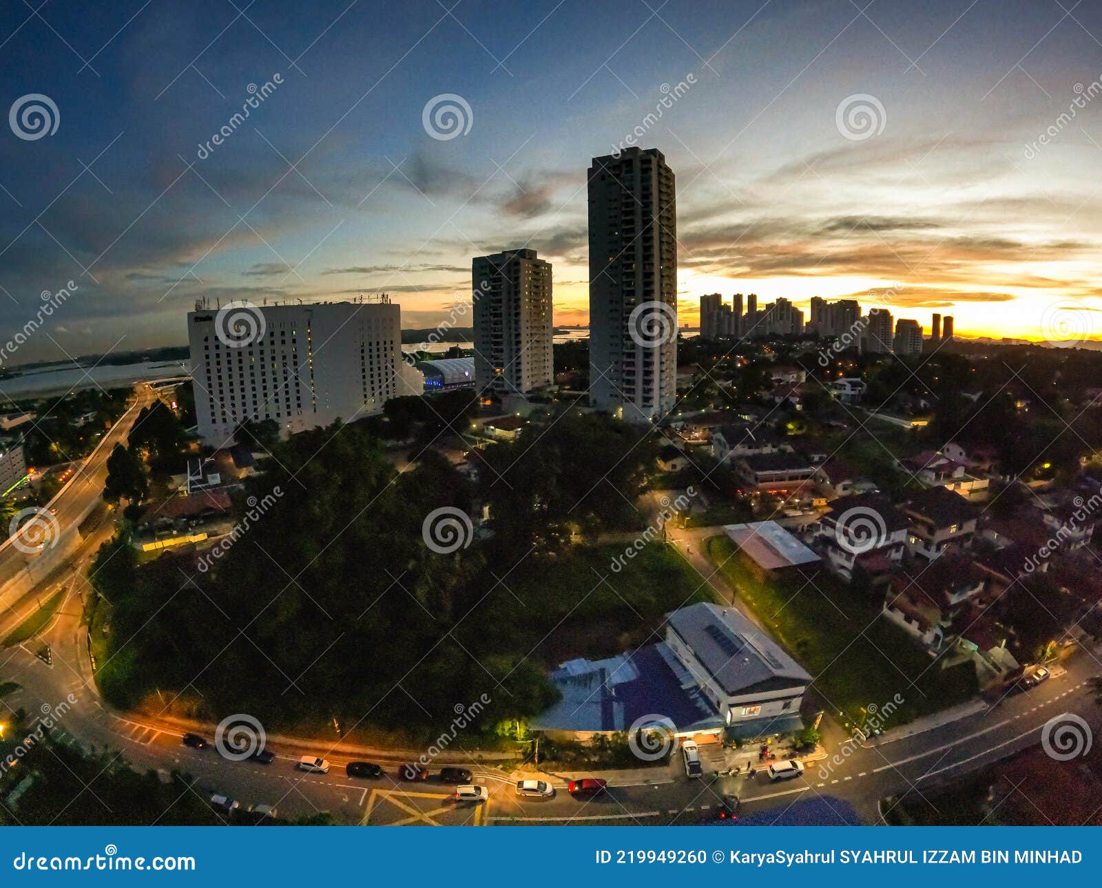 Sunset View in Johor Bahru, Malaysia Stock Photo - Image of landmark ...