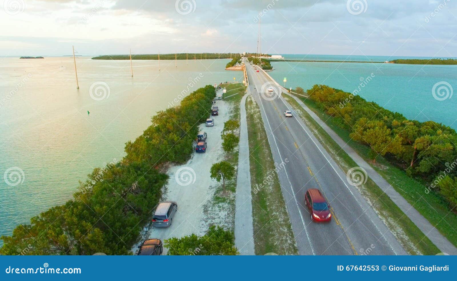 Sunset View of Keys Bridge in Islamorada, Florida Stock Image - Image ...
