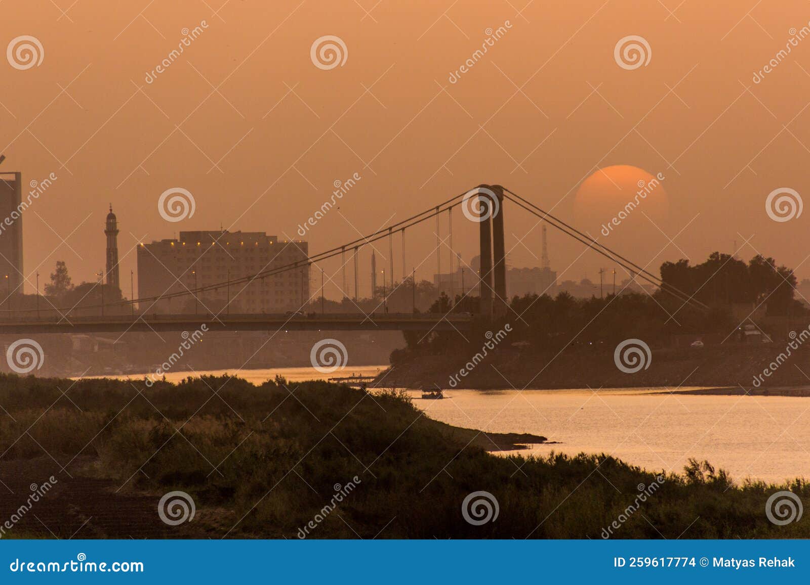 Sunset View of Khartoum Skyline, Sud Stock Photo - Image of urban ...