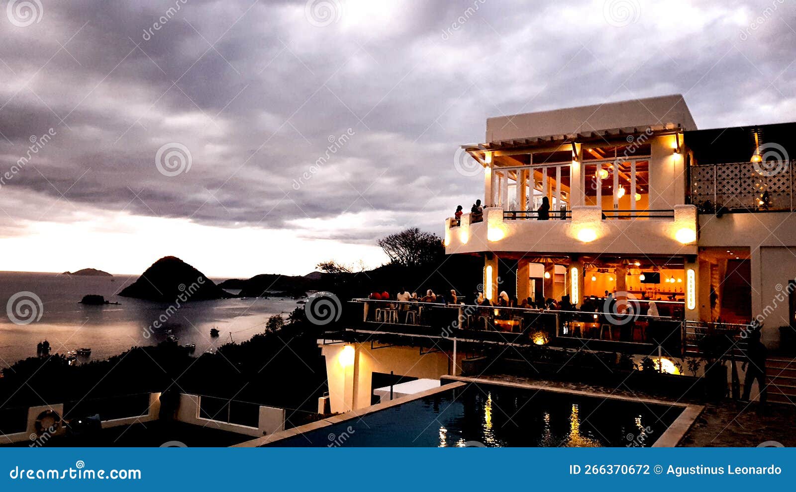 Sunset View at Labuan Bajo Hotel Stock Photo - Image of bajo, hotel ...