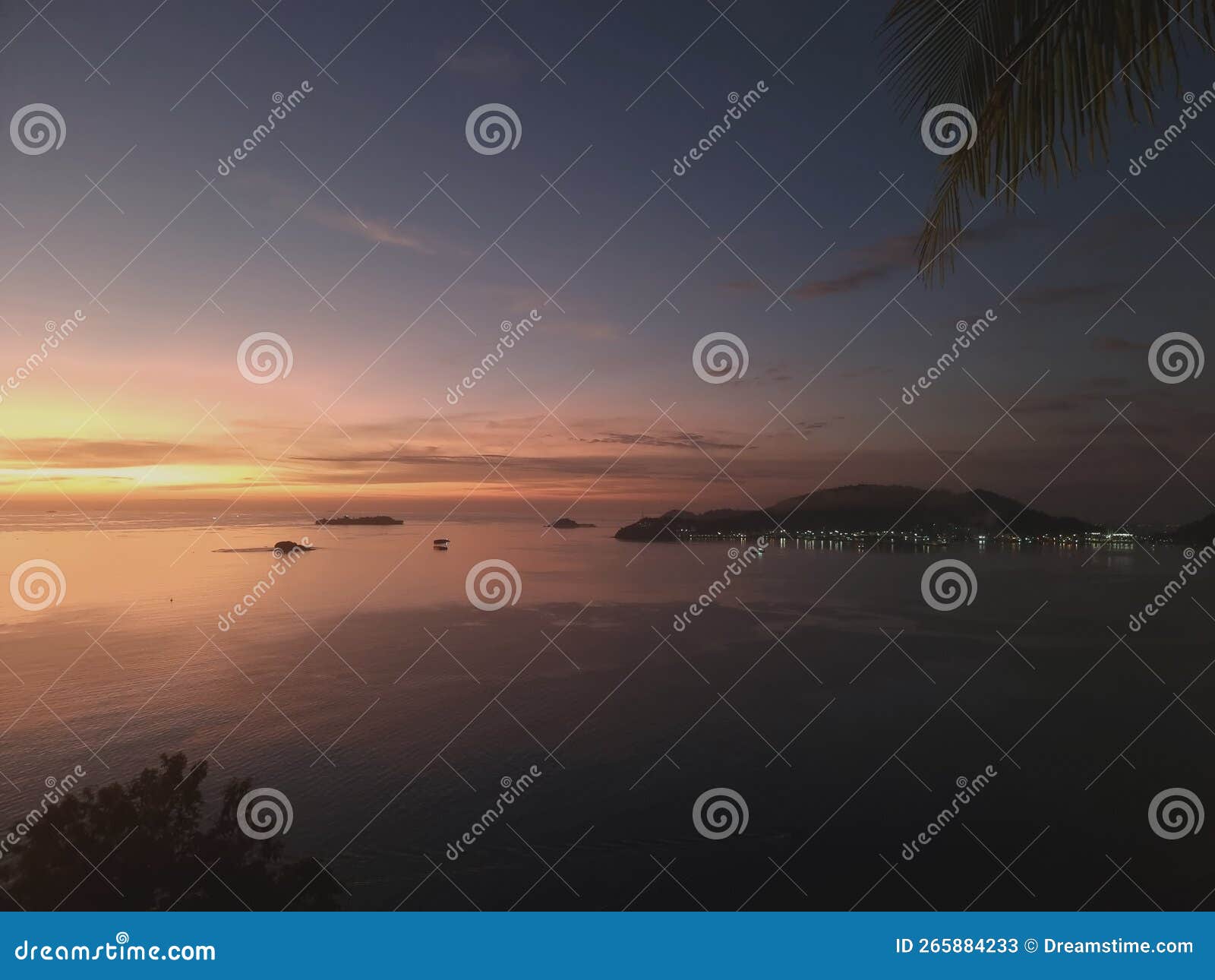 Sunset View from Lighthouse at Padang Beach Stock Image - Image of ...