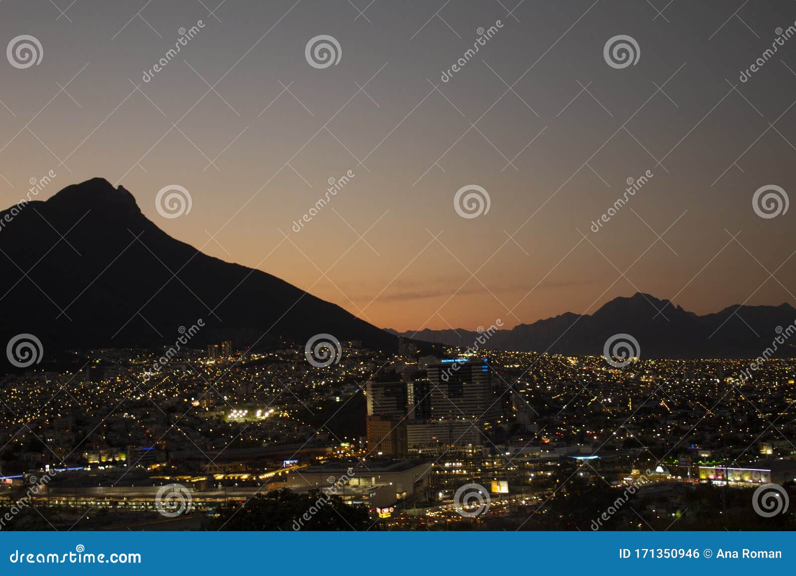 Sunset View in Monterrey Mexico Stock Photo - Image of carbon, fall ...