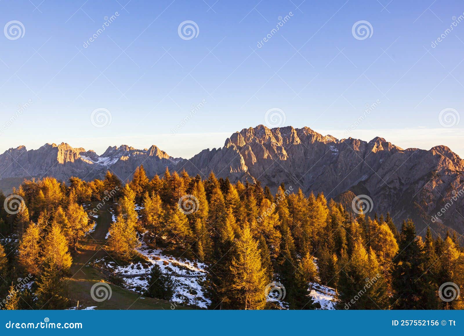Sunset View at the Mountain in Autumn Colors Stock Photo - Image of ...