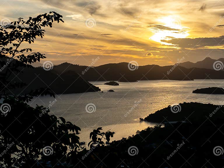 Sunset View from Mt.Tapyas, Palawan Stock Image - Image of travel ...