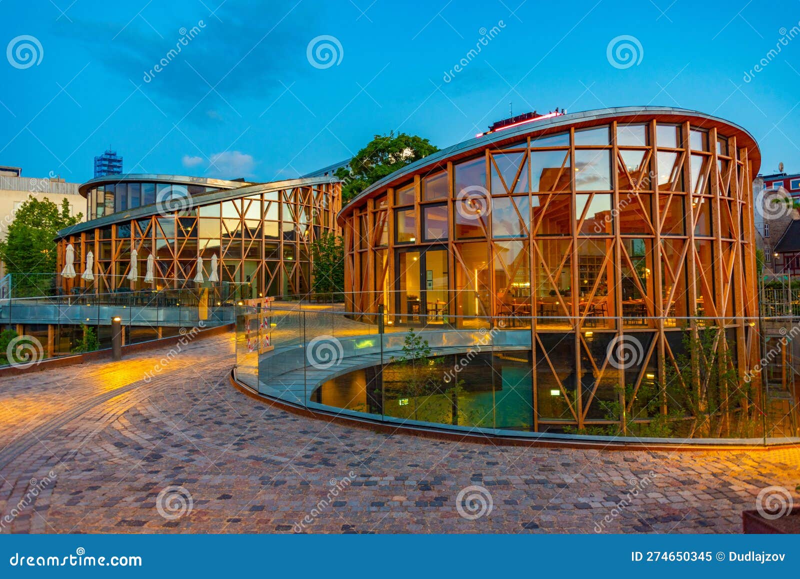 Sunset View of Museum of Hans Christian Andersen in Odense, Denm ...