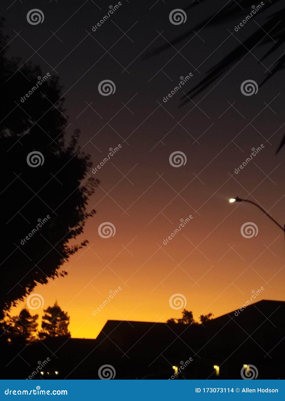 Sunset View from a Normal Street Stock Photo - Image of sunset, peace ...