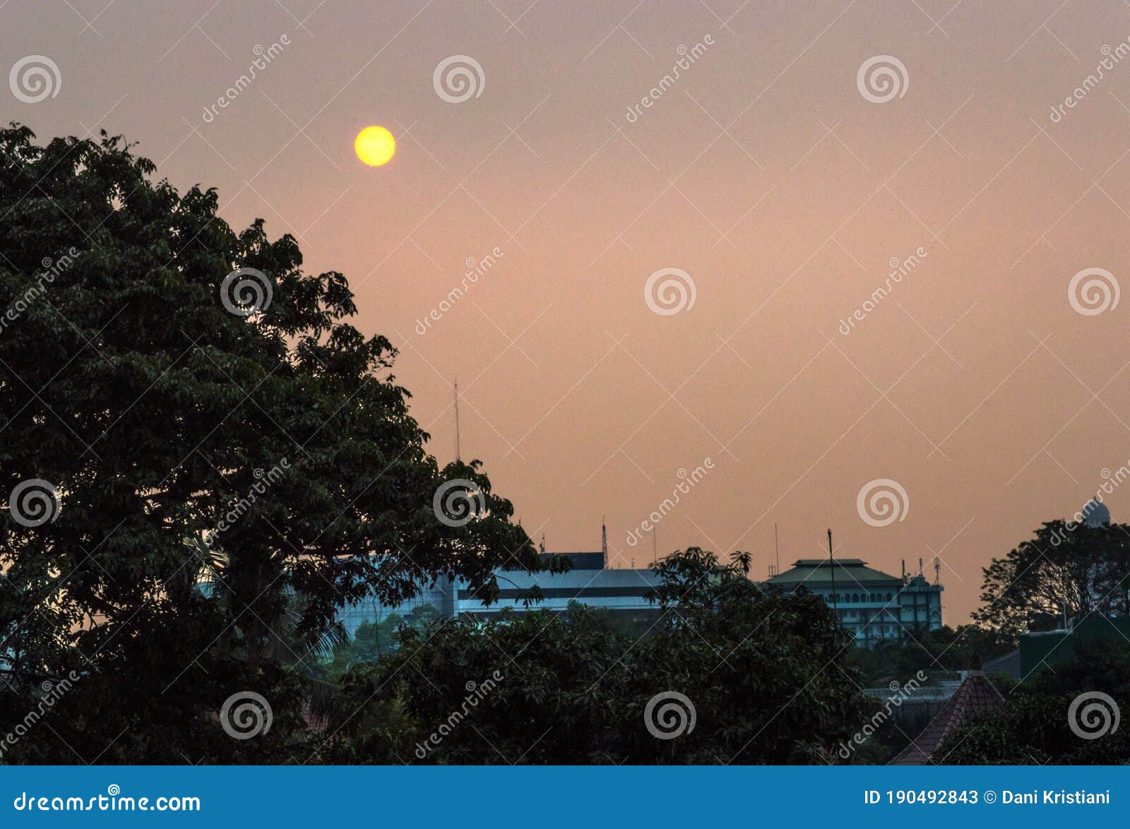 Sunset View from Office Roof Top Stock Image - Image of dawntown, angle ...