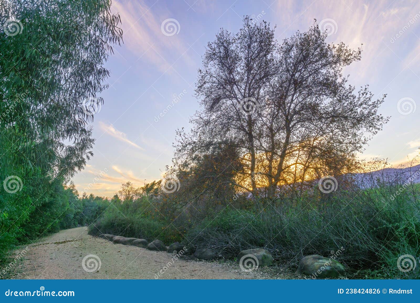 Sunset View of the Origin Point of the Jordan River Stock Photo - Image ...