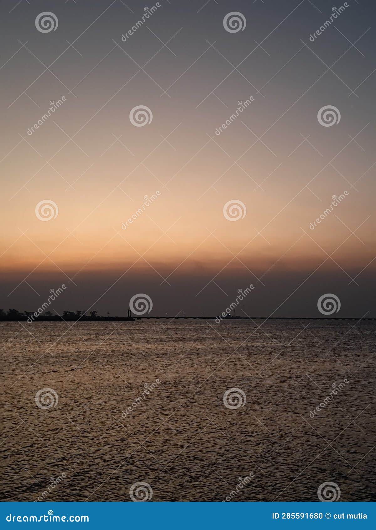 Sunset View Over the Harbour in Indonesia Stock Photo - Image of view ...