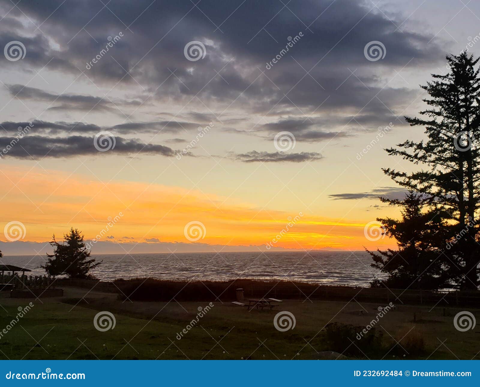 Sunset view PNW stock photo. Image of dawn, horizon - 232692484