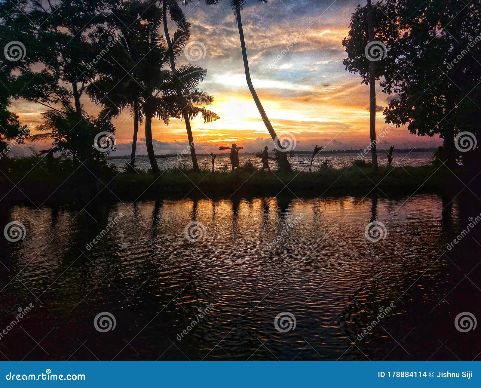 Sunset View Point Kerala Kumarakom Stock Photo - Image of view, point ...