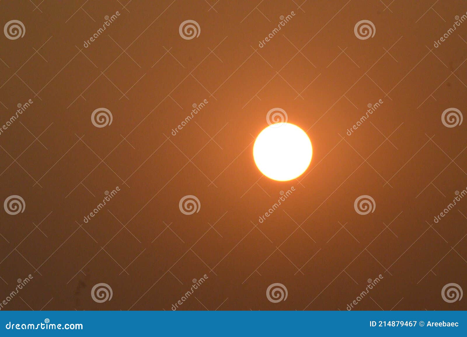 Sunset View Red Sky and White Sun Stock Image - Image of sunlight ...