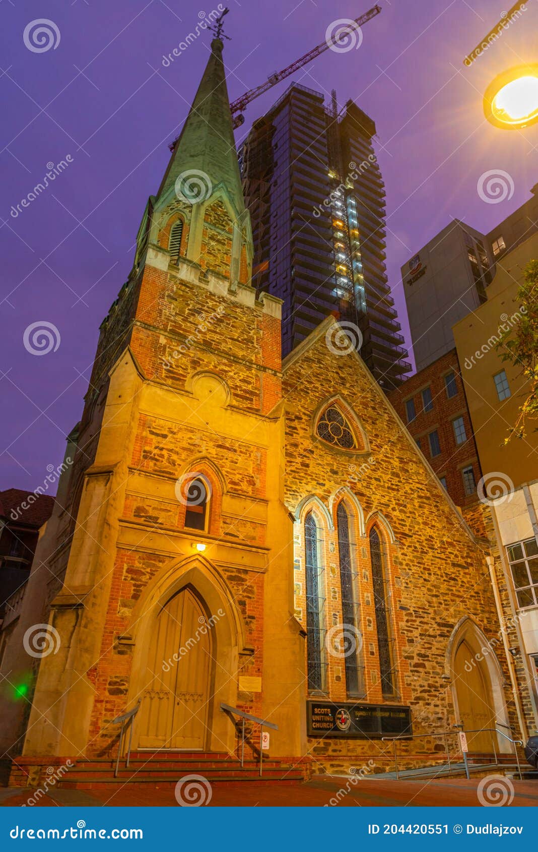 Sunset View of Scots Church in Adelaide, Australia Editorial Photo ...