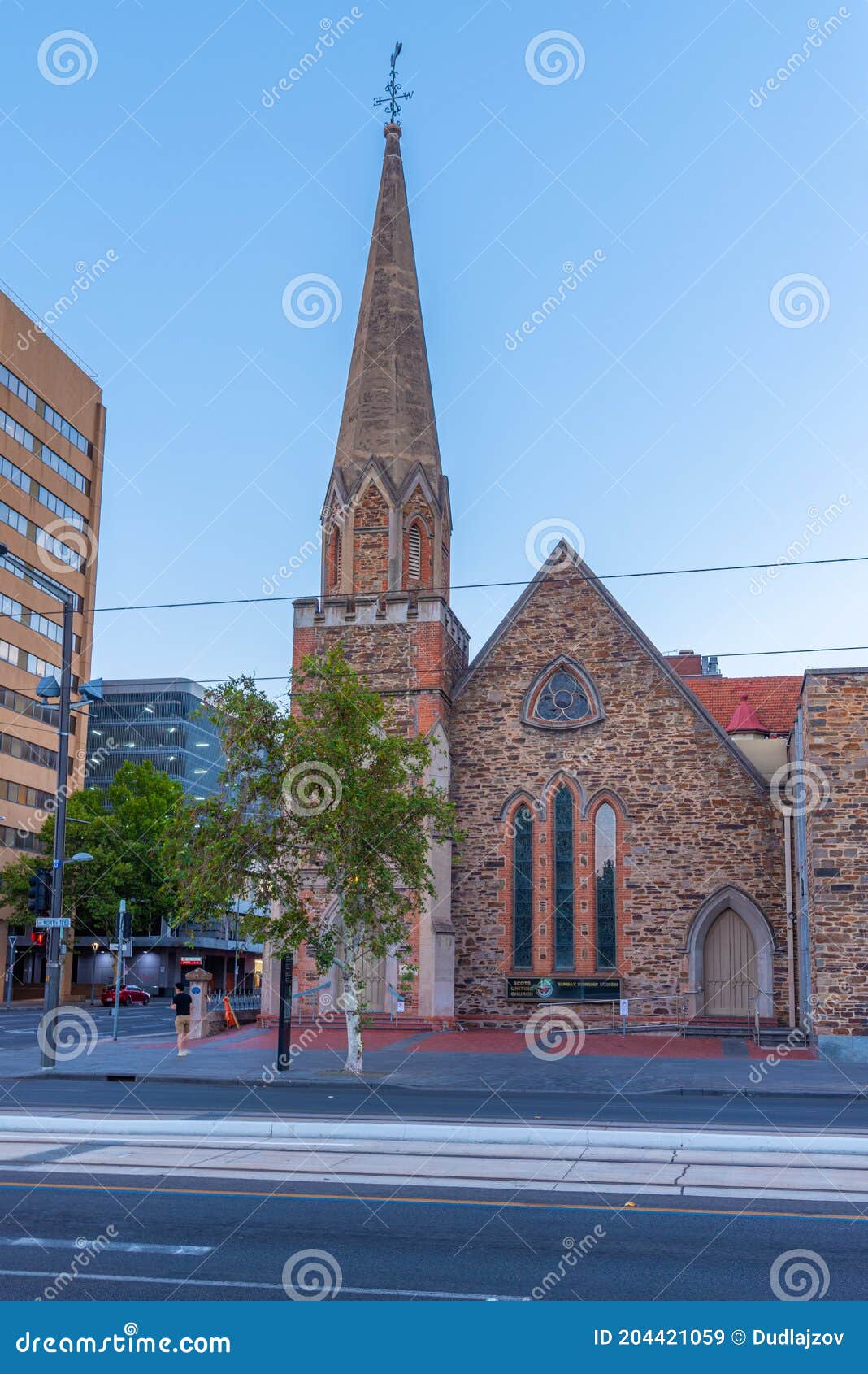 Sunset View of Scots Church in Adelaide, Australia Editorial Stock ...