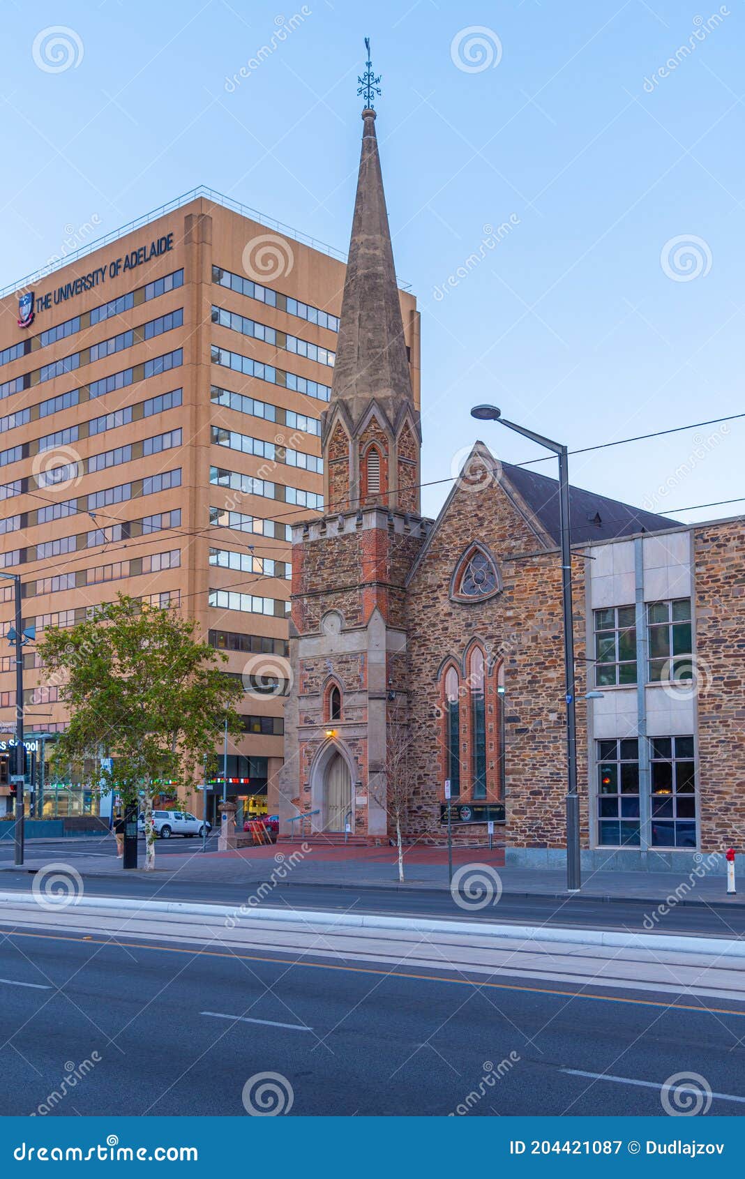 Sunset View of Scots Church in Adelaide, Australia Editorial ...