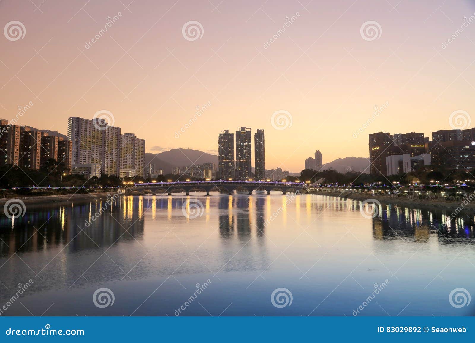 Sunset View at Shing Mun River Editorial Photography - Image of hong ...