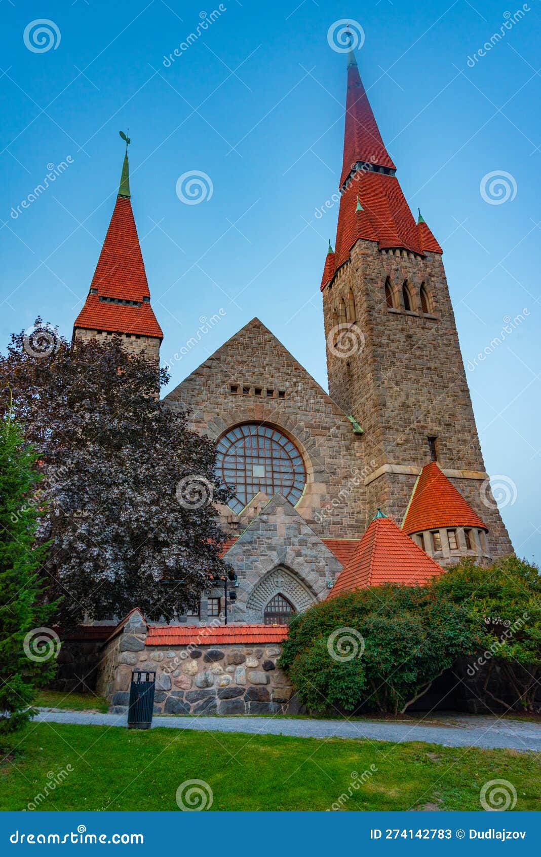 Sunset View of Tampere Cathedral in Finland Stock Image - Image of ...