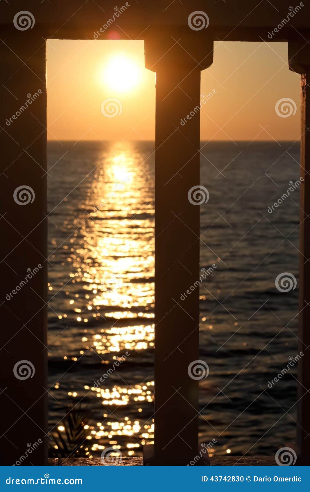 Sunset View on Terrace stock photo. Image of garden, desire - 43742830