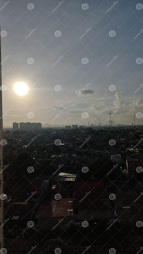 Sunset View from 10th Floor Stock Photo - Image of glass, streetlight ...