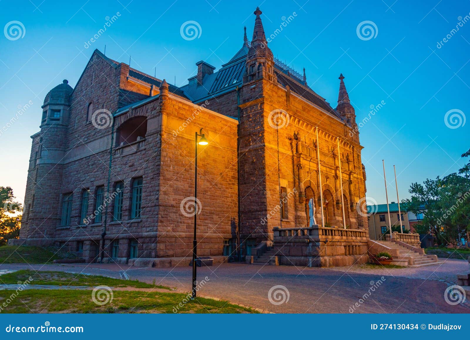 Sunset View of Turku Art Museum in Finland Editorial Stock Image ...