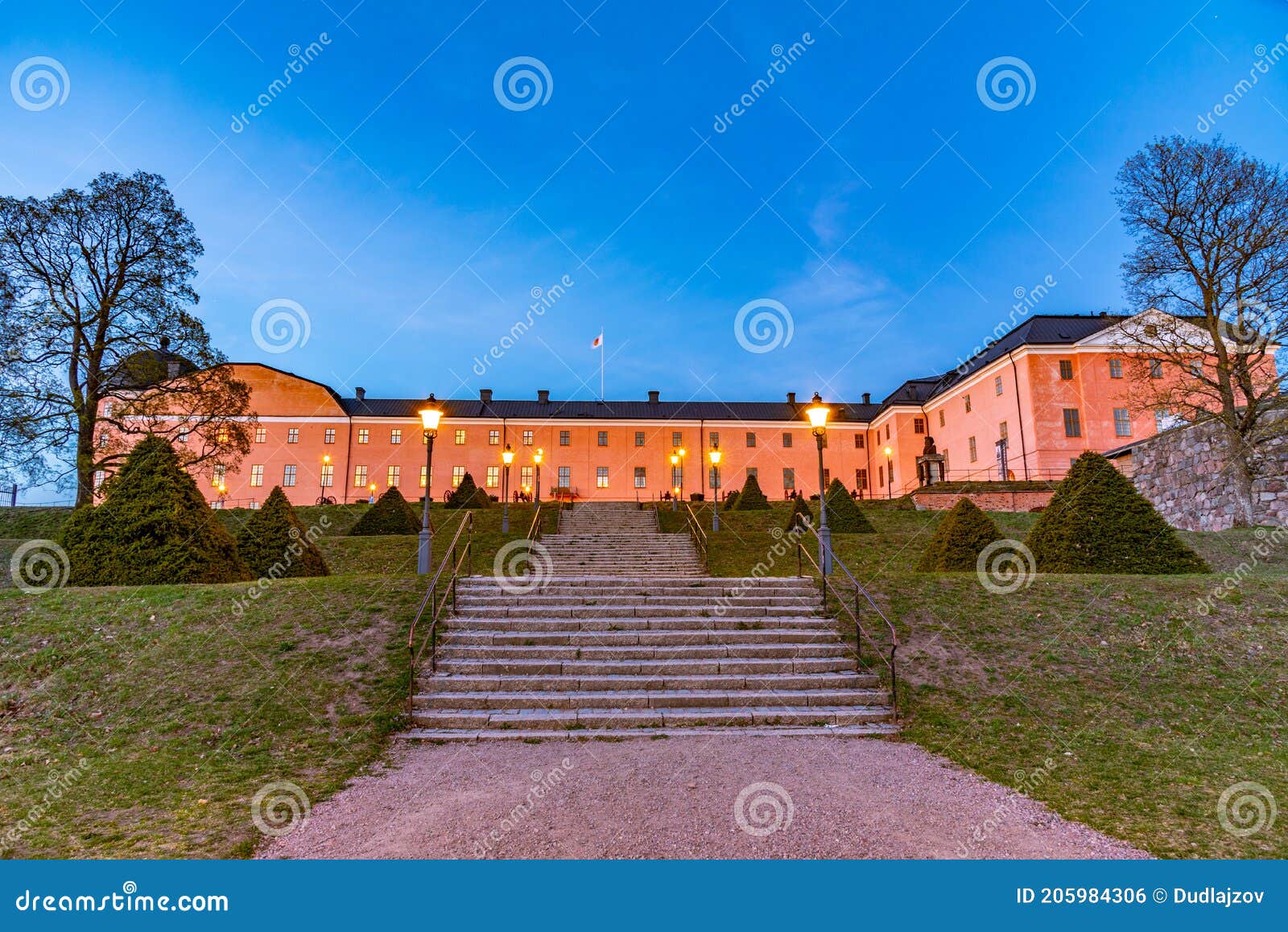 Sunset View of the Uppsala Castle in Sweden Stock Photo - Image of ...