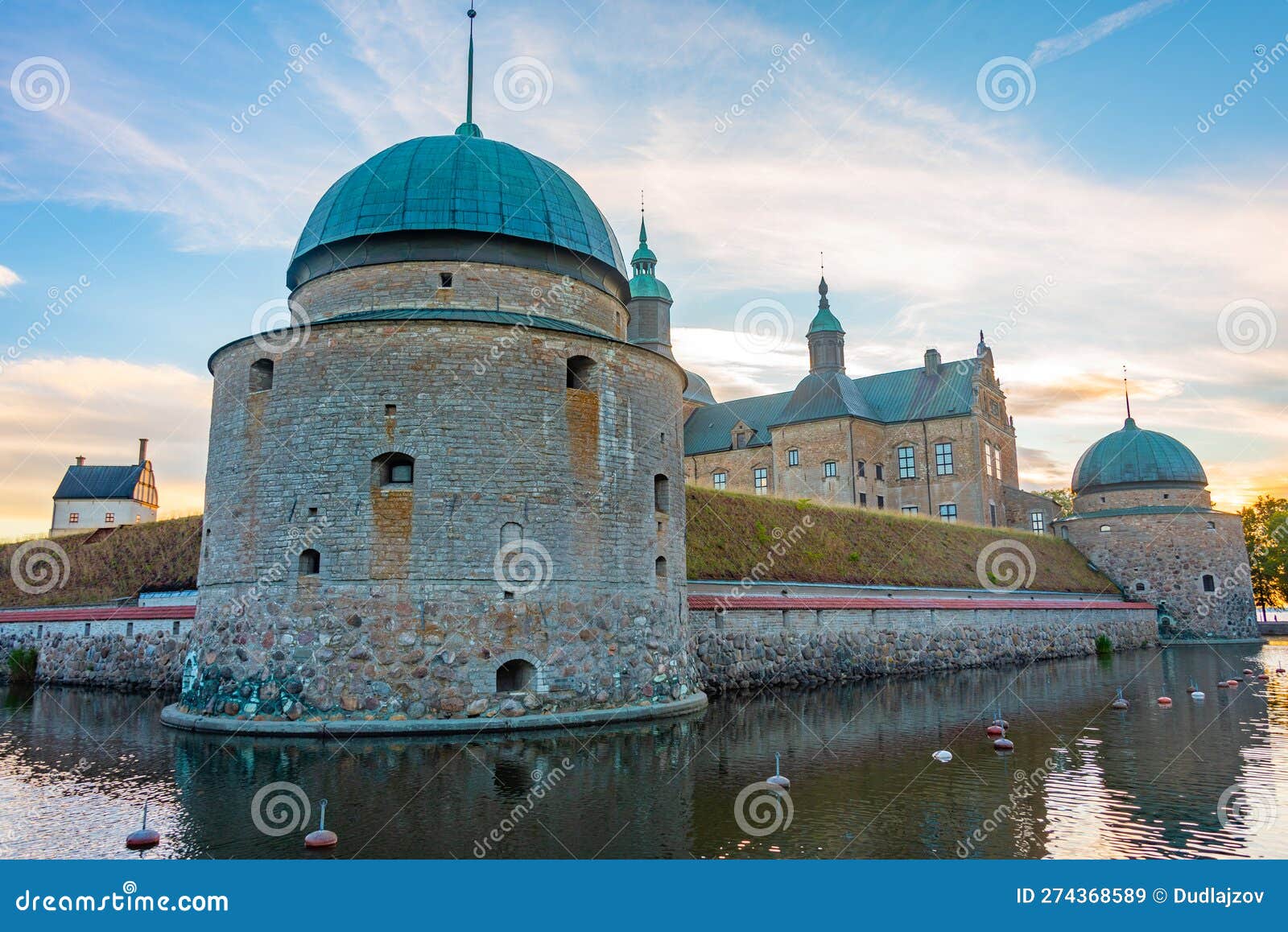 Sunset View of Vadstena Castle in Sweden Stock Image - Image of vattern ...