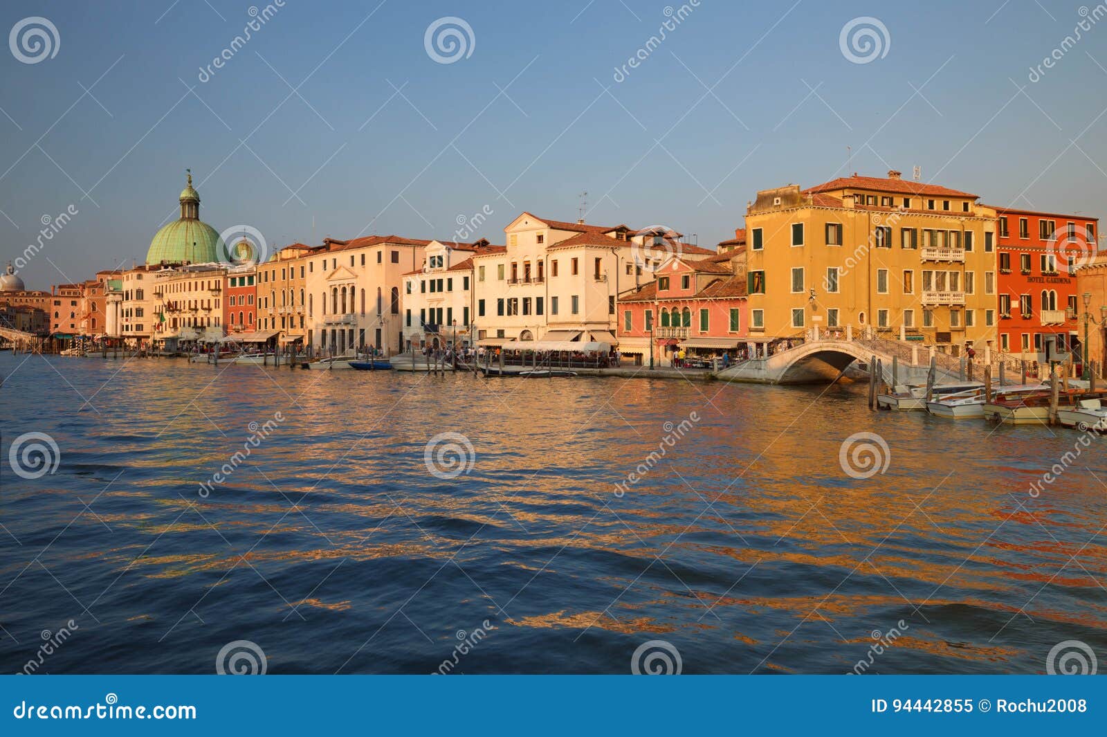 Sunset View of the Venice / River and Historical Architecture Stock ...