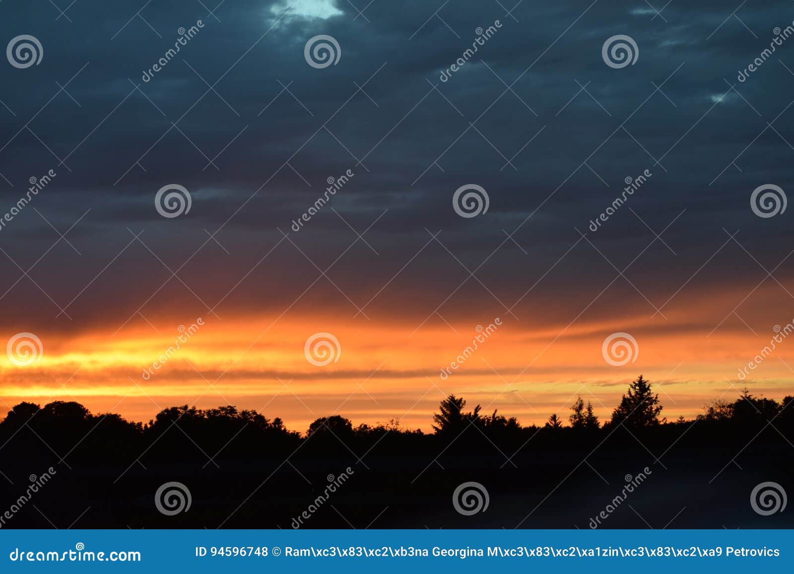 Sunset in village stock photo. Image of weather, outdoor - 94596748