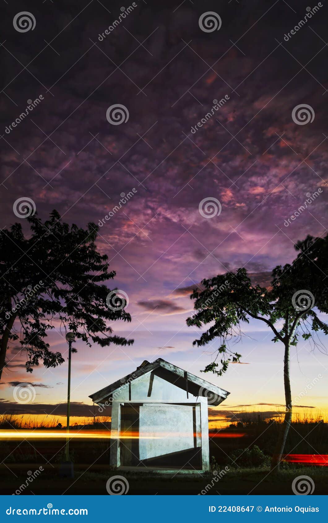 Sunset and Waiting Shade stock image. Image of vibrant - 22408647