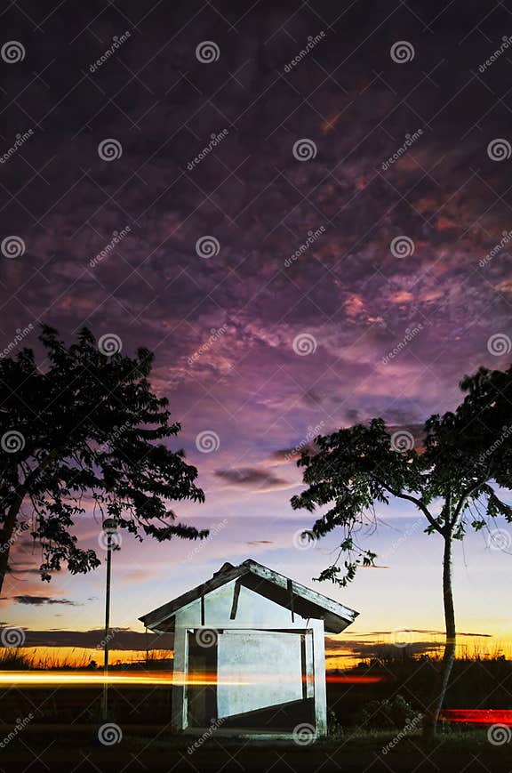 Sunset and Waiting Shade stock image. Image of vibrant - 22408647