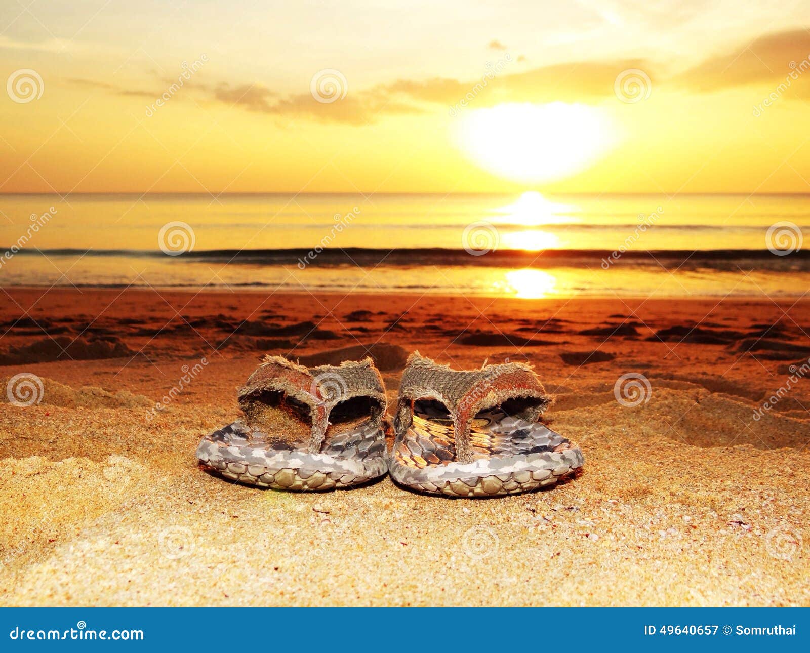Sunset stock image. Image of sunset, alone, walk, beach - 49640657