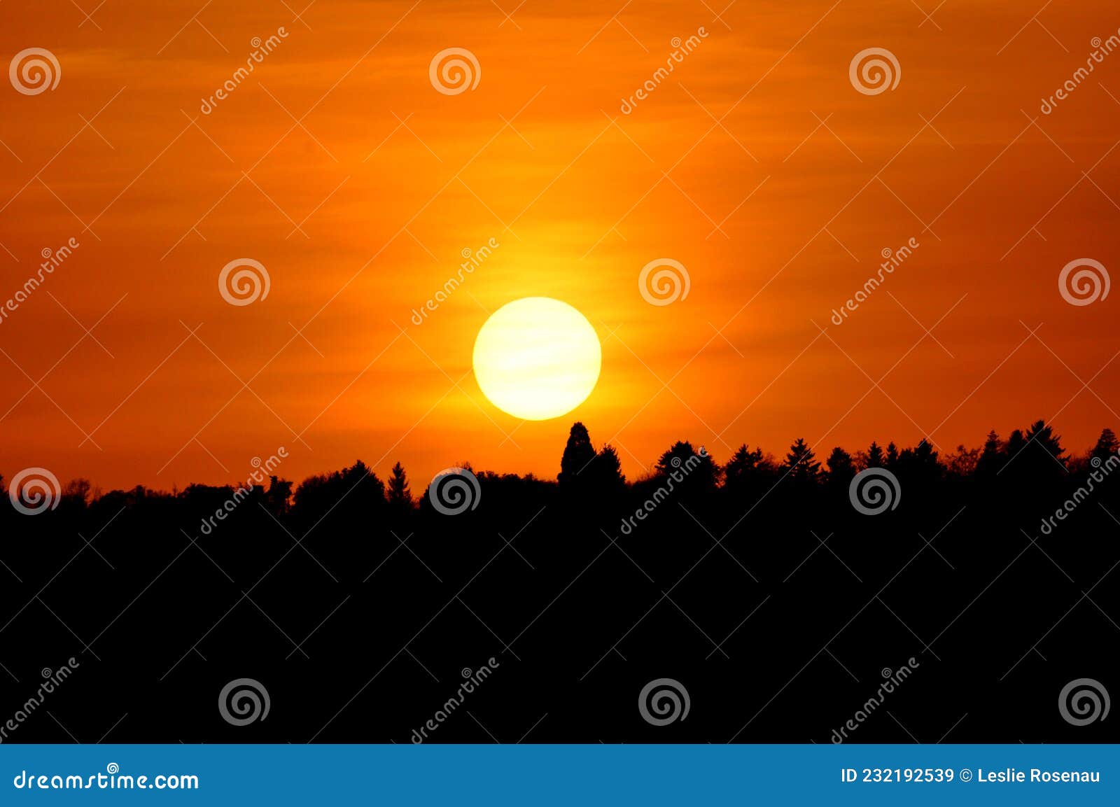 Sunset on a Warm Summer Night Stock Image - Image of night, sunrise ...