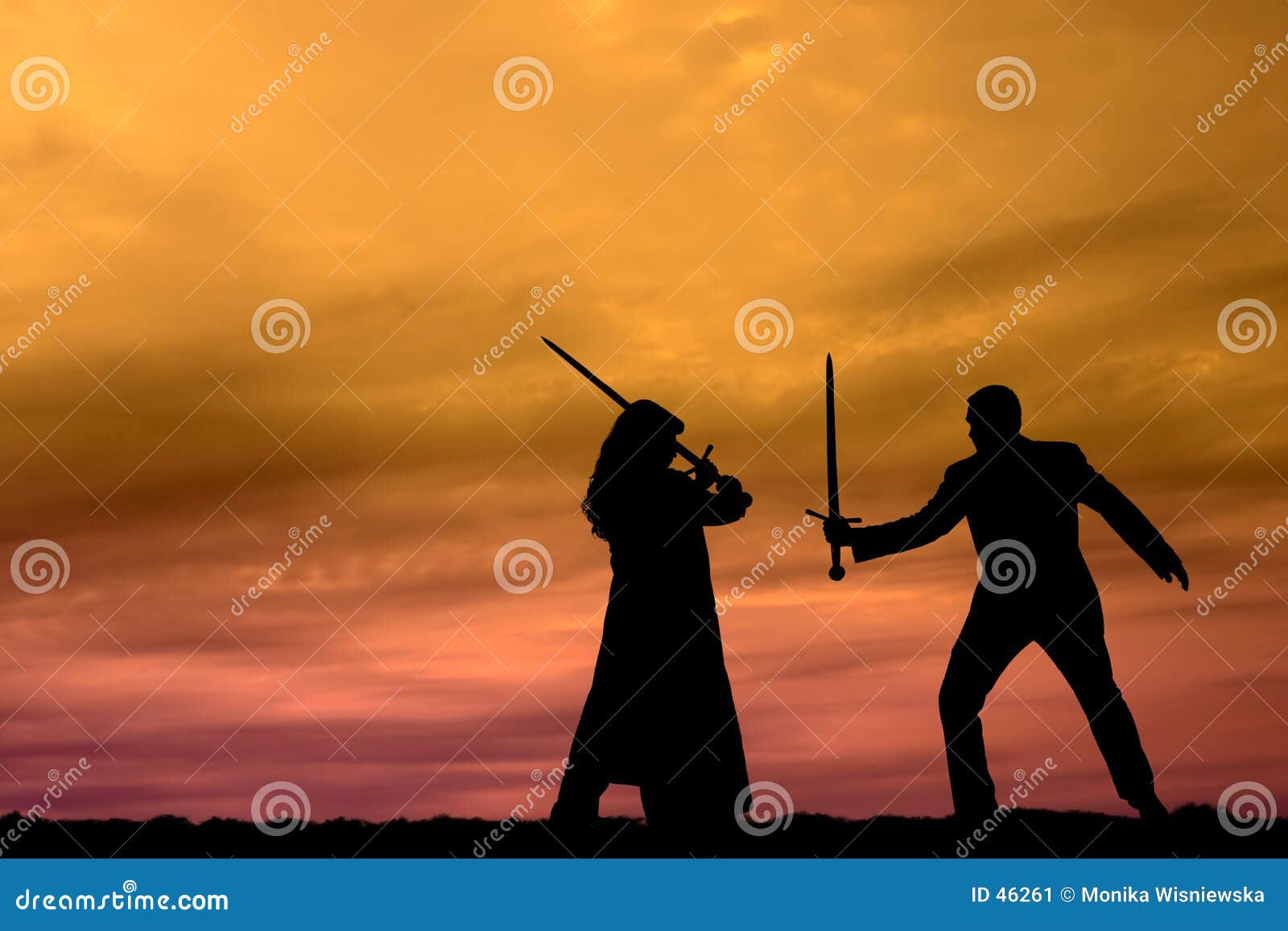 Sunset Warriors stock image. Image of warrior, white, sword - 46261