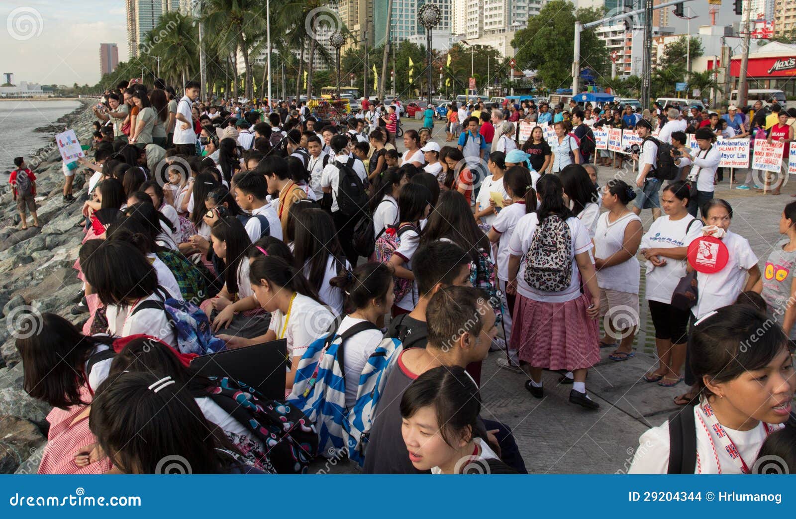 Sunset Watch Protest for Manila Bay, Manila Editorial Stock Image ...
